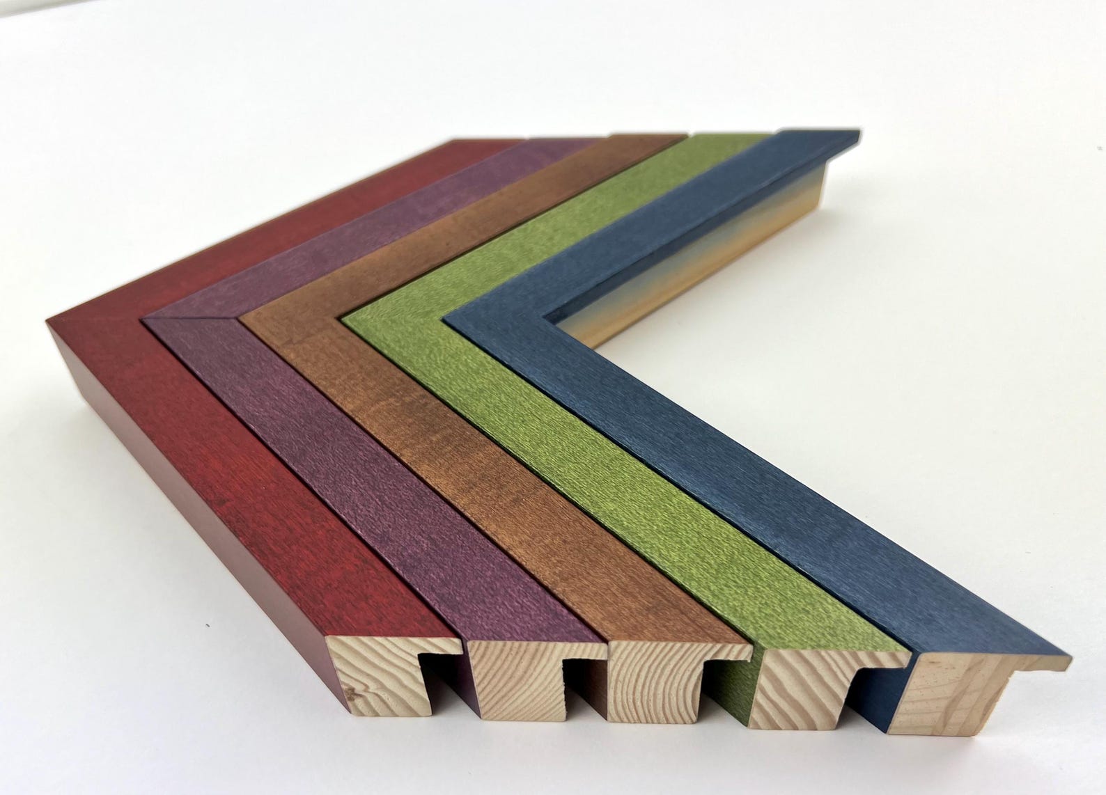 Colorful Stain Finish Frames - 5x7 8x10 9x12 11x14 12x12 12x16 14x18 ...