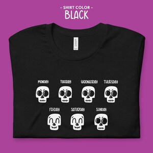 Funny Skull Shirt | Daily Routine, Skull Tee, Halloween Shirt, Spooky ...