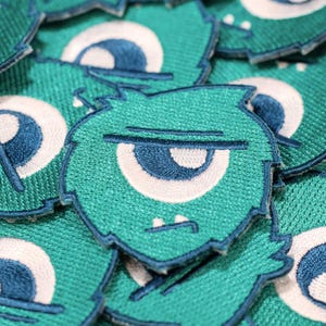 Grumpy Face Monster Patch | Iron on Patch, Embroidered Patch, Cute ...