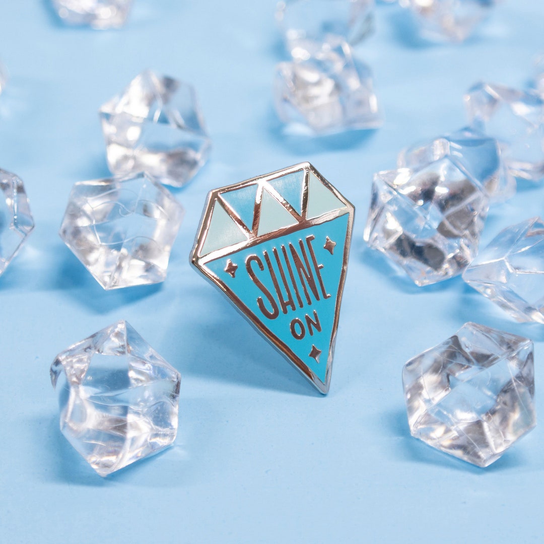 Shine on Enamel Pin, Shiny Enamel Pin for Backpacks, Bags, Coats ...
