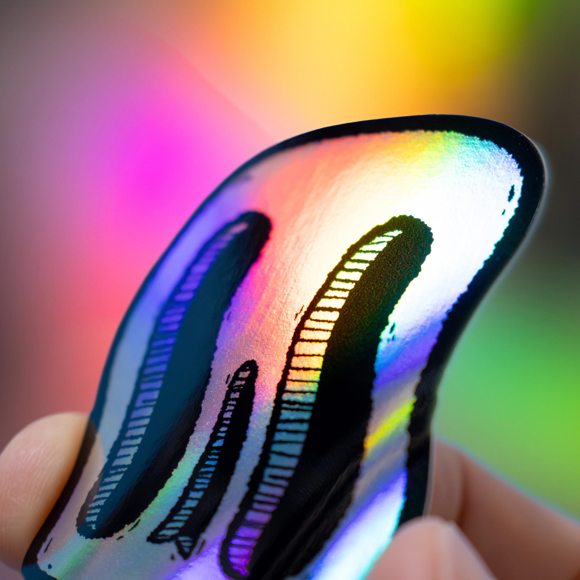 Holographic Wavy Skull Sticker - Etsy
