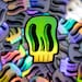 Holographic Wavy Skull Sticker - Etsy