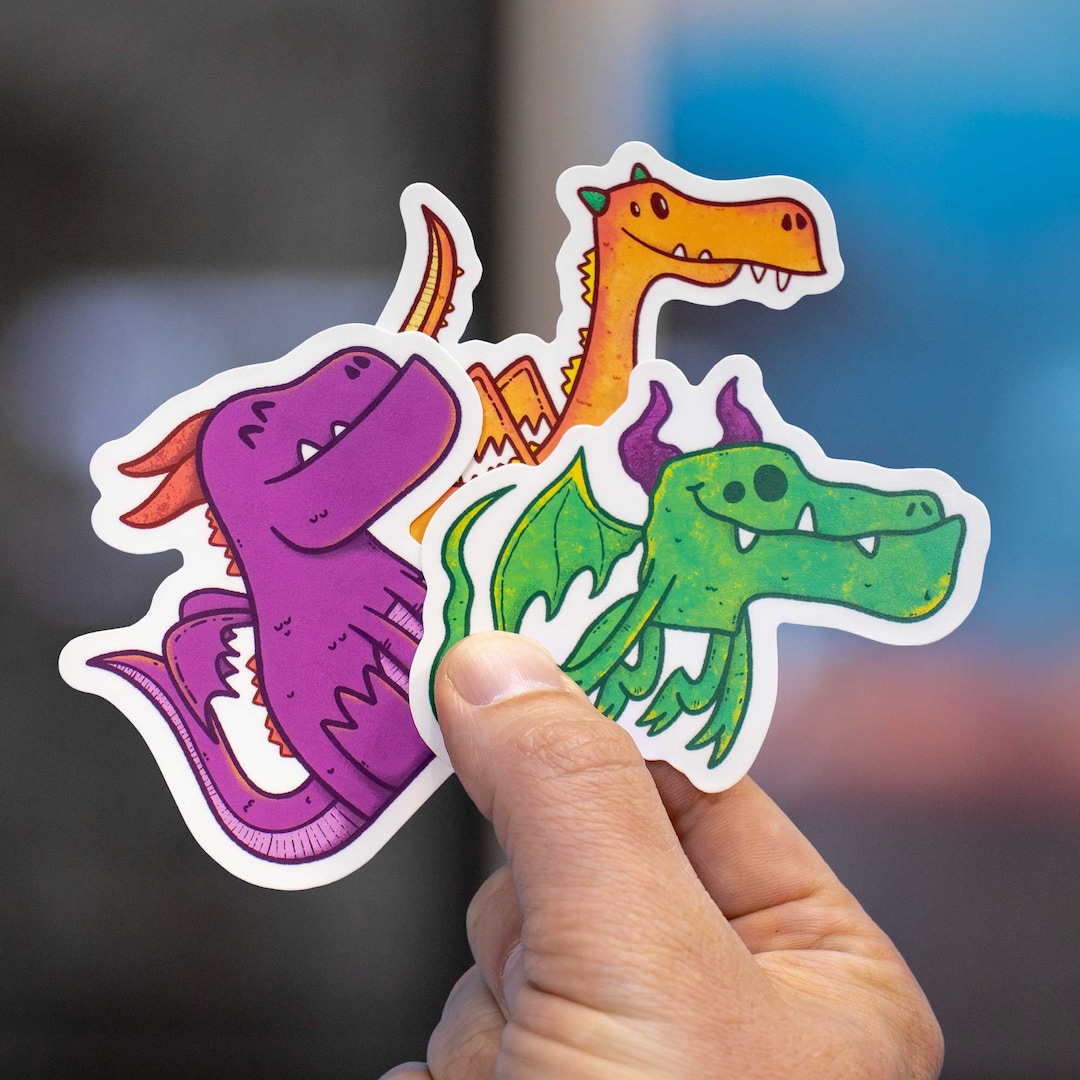 Dragon Sticker Pack | Dragon Stickers, Sticker Bundle, Cute Dragons ...