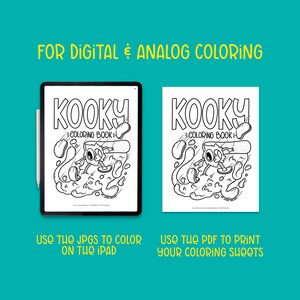 Downloadable Kooky Coloring Book, Printable Coloring Book, Kid's ...