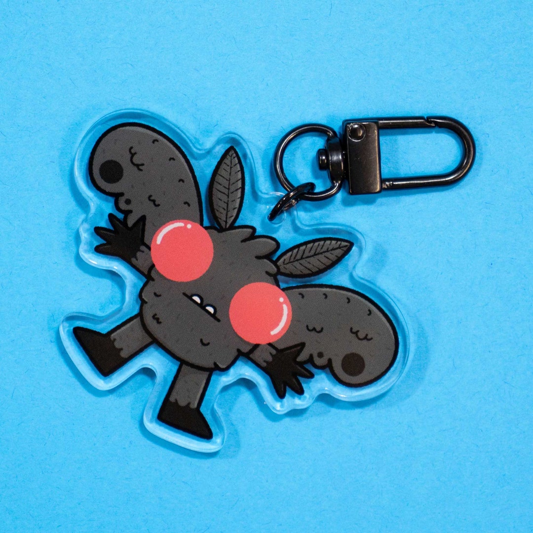 Mothman Keychain: Double-sided Acrylic Cryptid Charm - Etsy