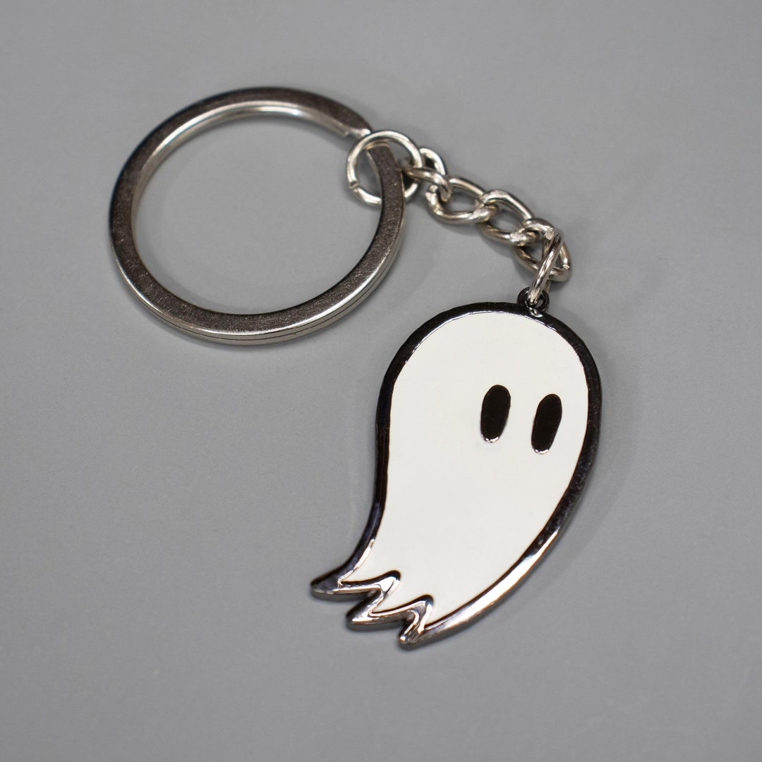 Fred the Ghost Enamel Keychain | Ghost Keychain, Spooky Ghost, Ghost ...