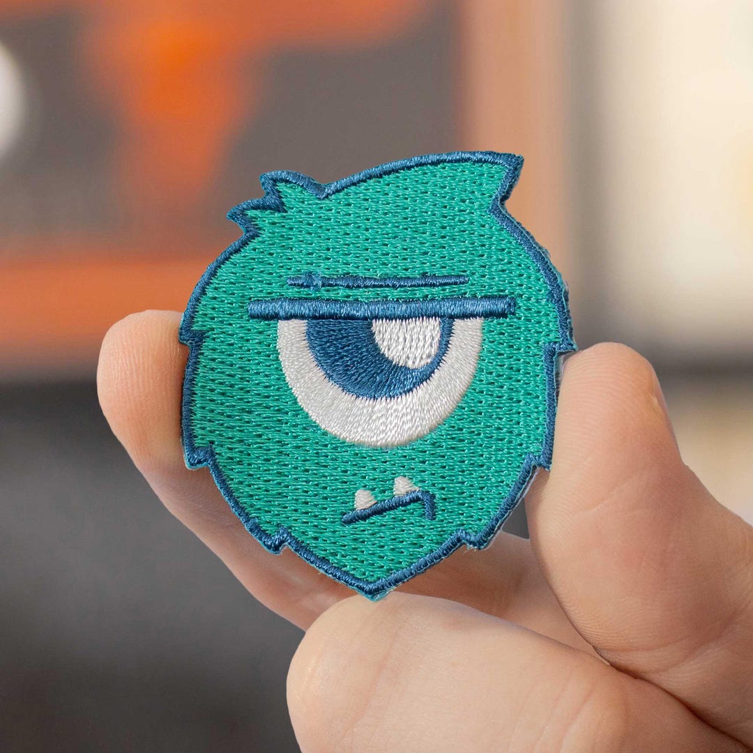 Grumpy Face Monster Patch | Iron on Patch, Embroidered Patch, Cute ...