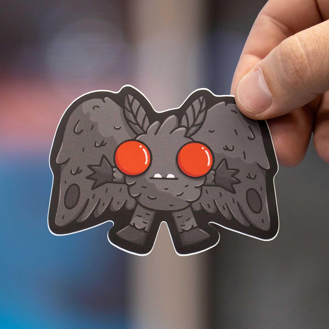Mothman Sticker | Cryptid Sticker, Spooky Cute Sticker for Water ...