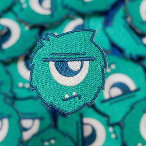 Grumpy Face Monster Patch | Iron on Patch, Embroidered Patch, Cute ...