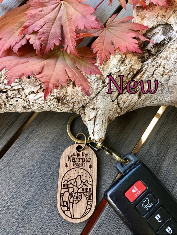 JW Walnut Keychain narrow Road | Etsy