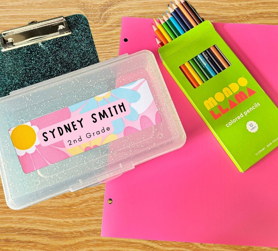 Personalized Name Stickers for Back-to-school Supplies Custom Labels ...