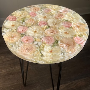 Custom Handmade Floral Table Coffee Side Table Made With Your Special ...