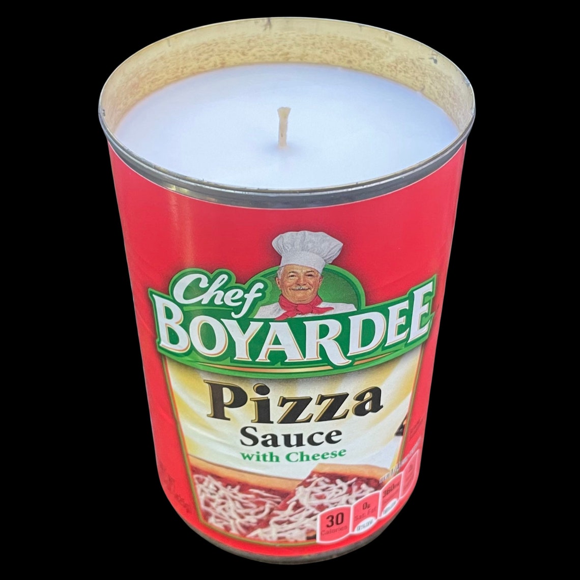 Chef Boyardee Pizza Sauce Candle Recycled Upcycled Eco Friendly Funny ...