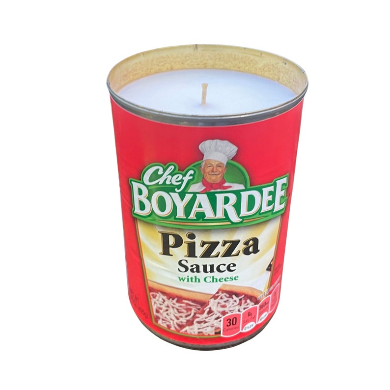 Chef Boyardee Pizza Sauce Candle Recycled Upcycled Eco Friendly Funny ...