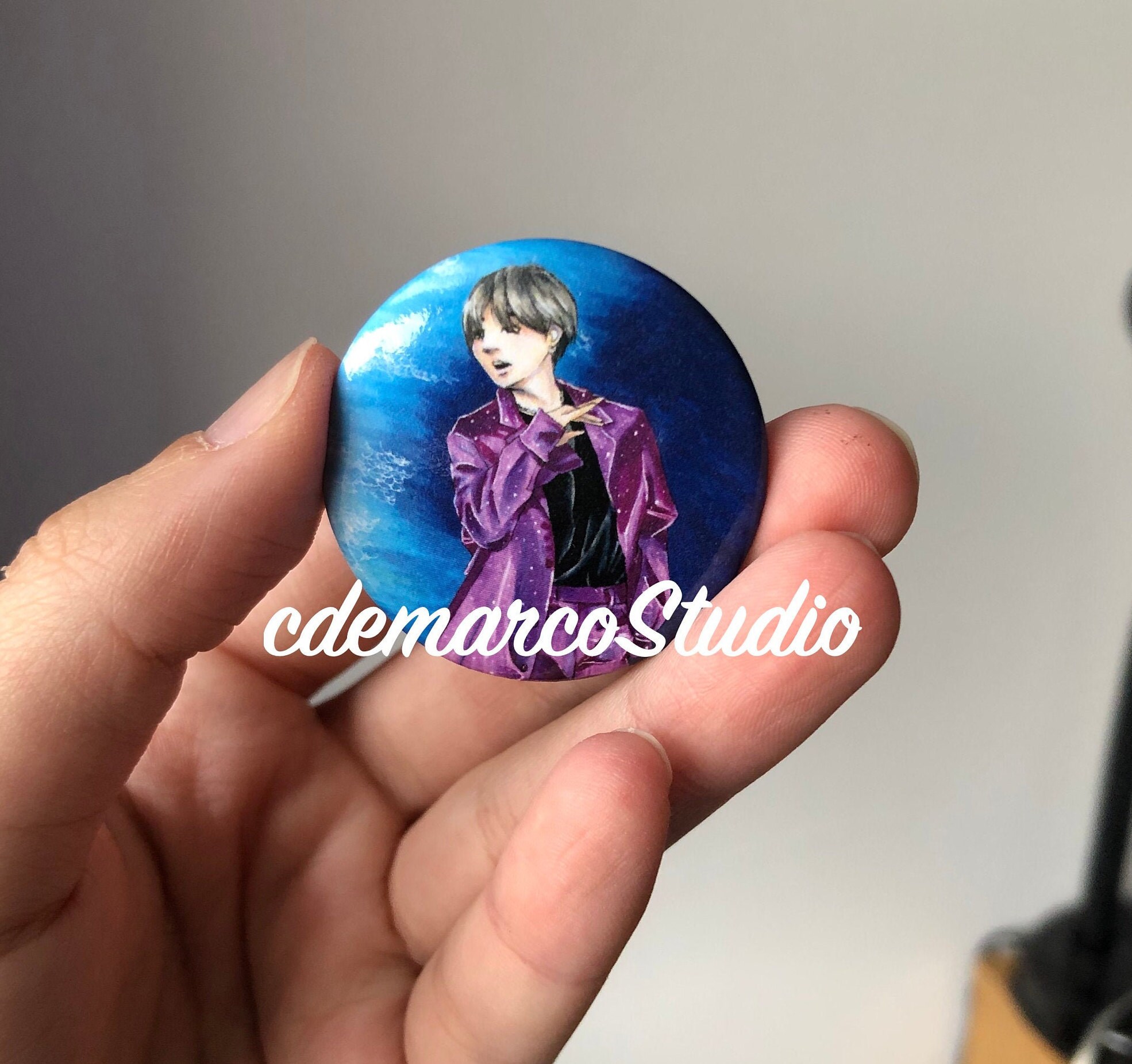 BTS - SUGA "seesaw" 1.5" Pinback Button - Etsy