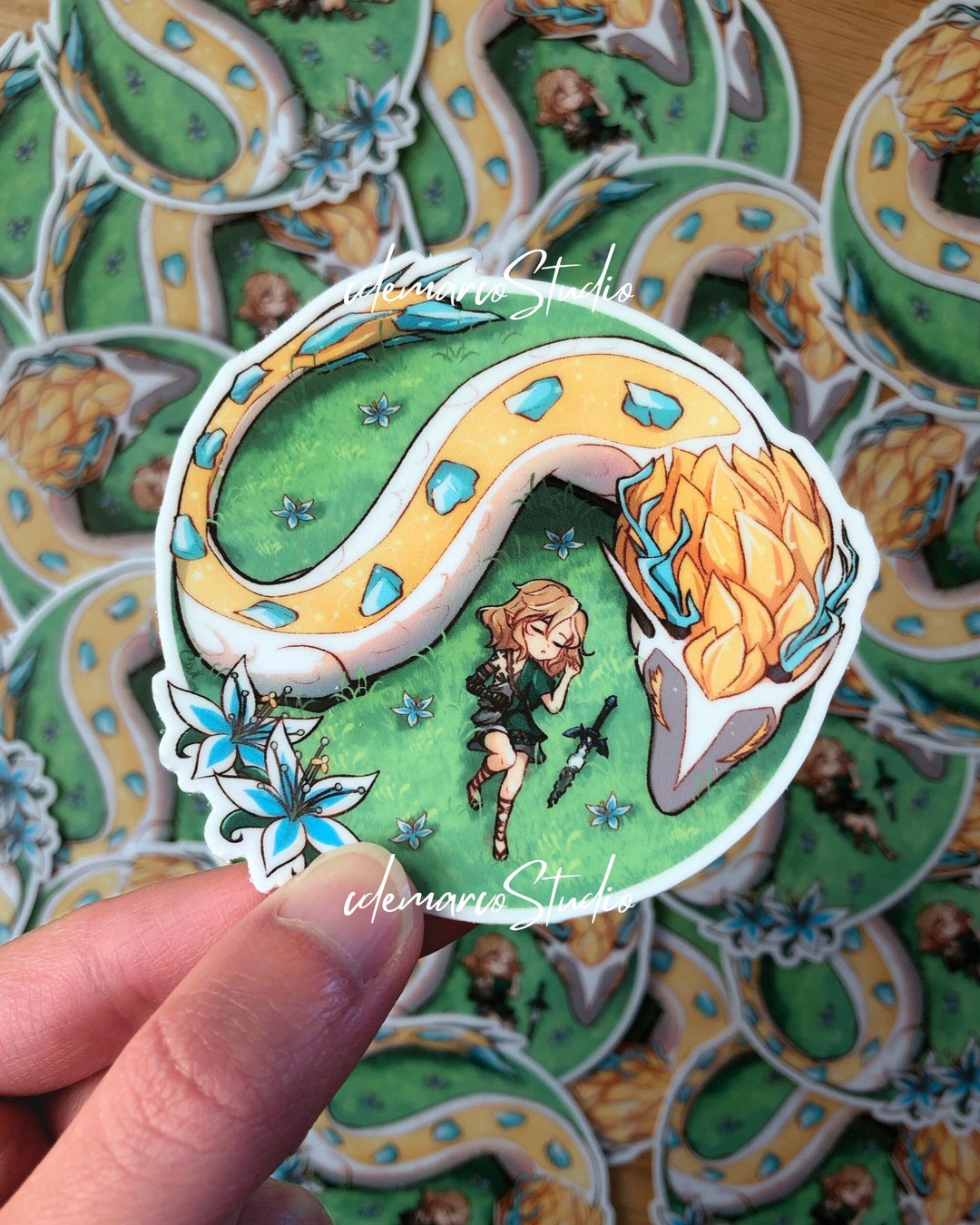 Totk Sticker - Link and the Light Dragon - Etsy