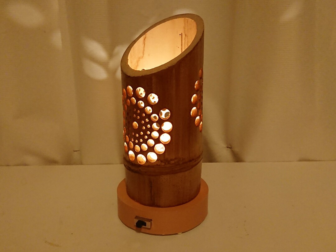 Fireworks Pattern Bamboo Shade Night Lamp - Etsy