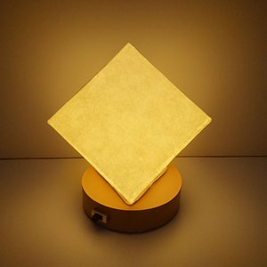 Cube-shaped Japanese Paper Shade Night Lamp - Etsy