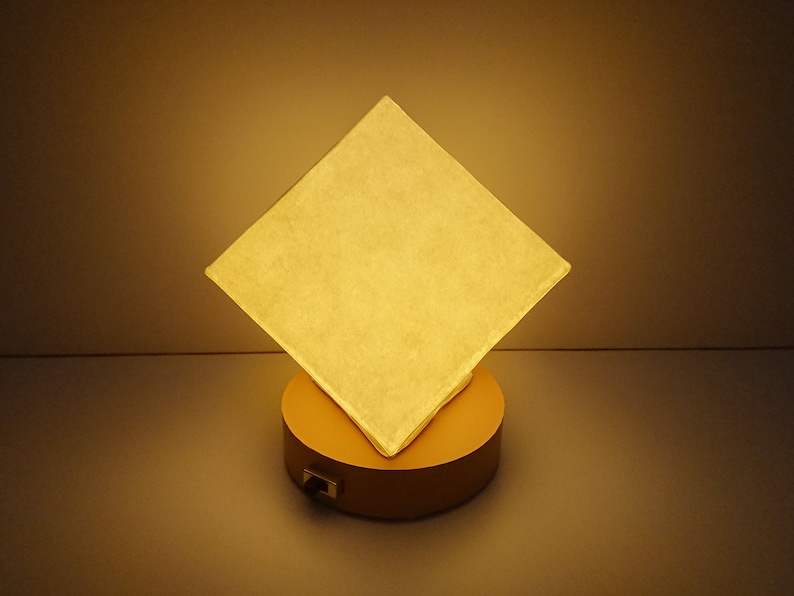 Cube-shaped Japanese Paper Shade Night Lamp - Etsy