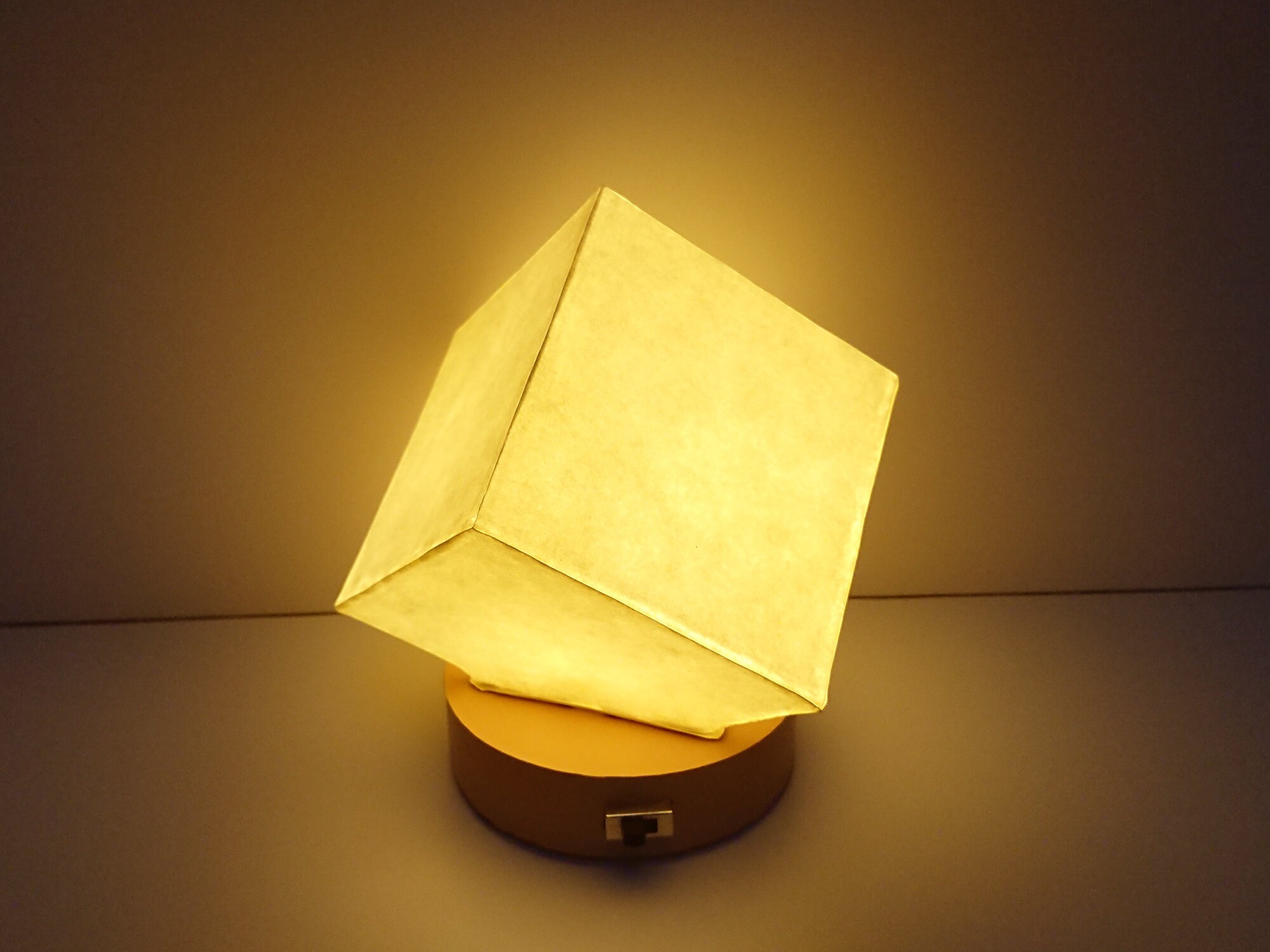 Cube-shaped Japanese Paper Shade Night Lamp - Etsy