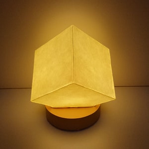 Cube-shaped Japanese Paper Shade Night Lamp - Etsy