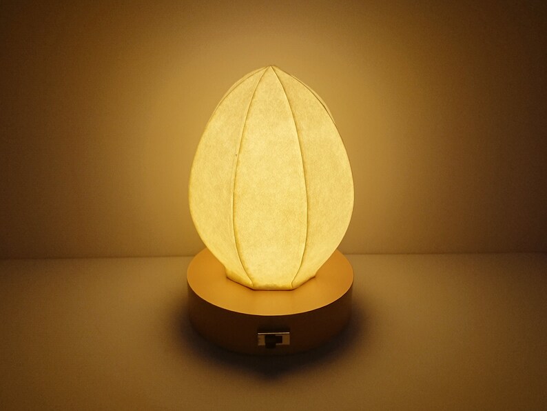 Egg Type Japanese Paper Shade Night Lamp | Etsy