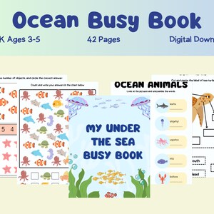Ocean Busy Book DIY Printable Pre-k Preschool Homeschool Resources ...