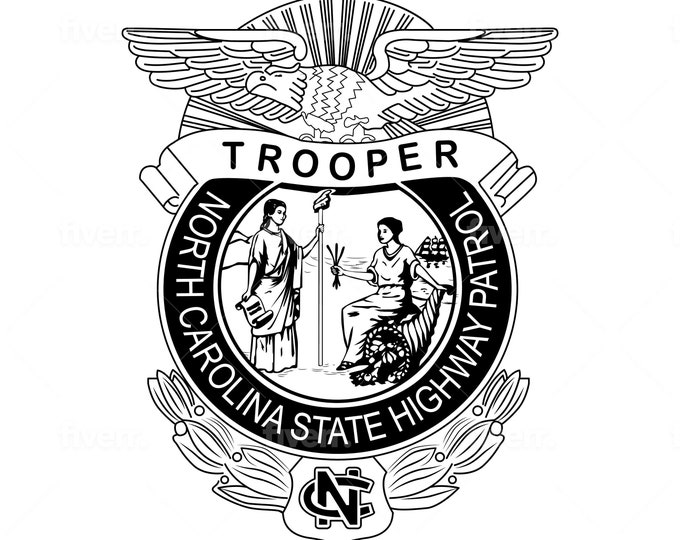 North Carolina Highway Patrol Badge SVG - Etsy