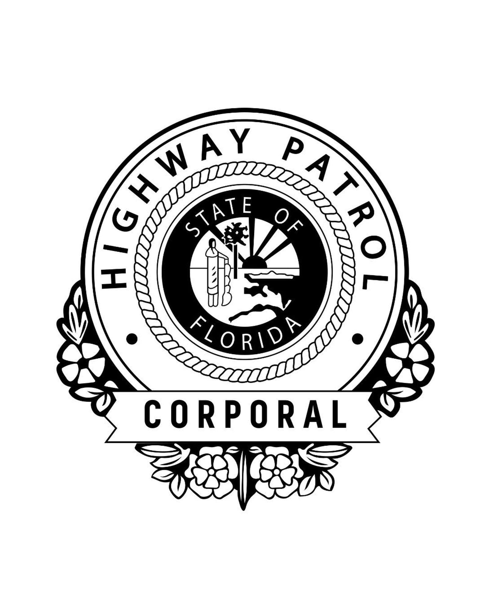 Florida Highway Patrol CORPORAL Badge PNG - Etsy