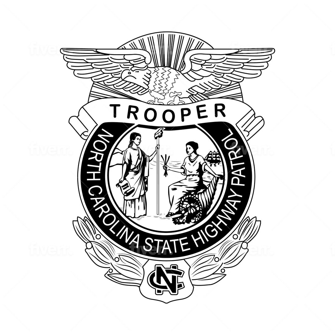 North Carolina Highway Patrol Badge SVG - Etsy