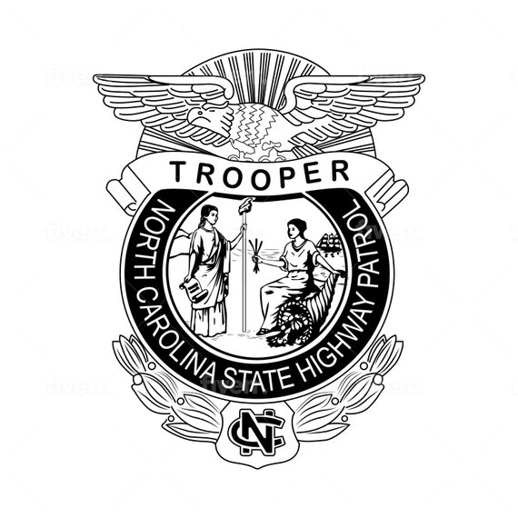North Carolina Highway Patrol Badge Svg Etsy