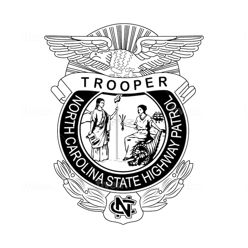 North Carolina Highway Patrol Badge SVG - Etsy