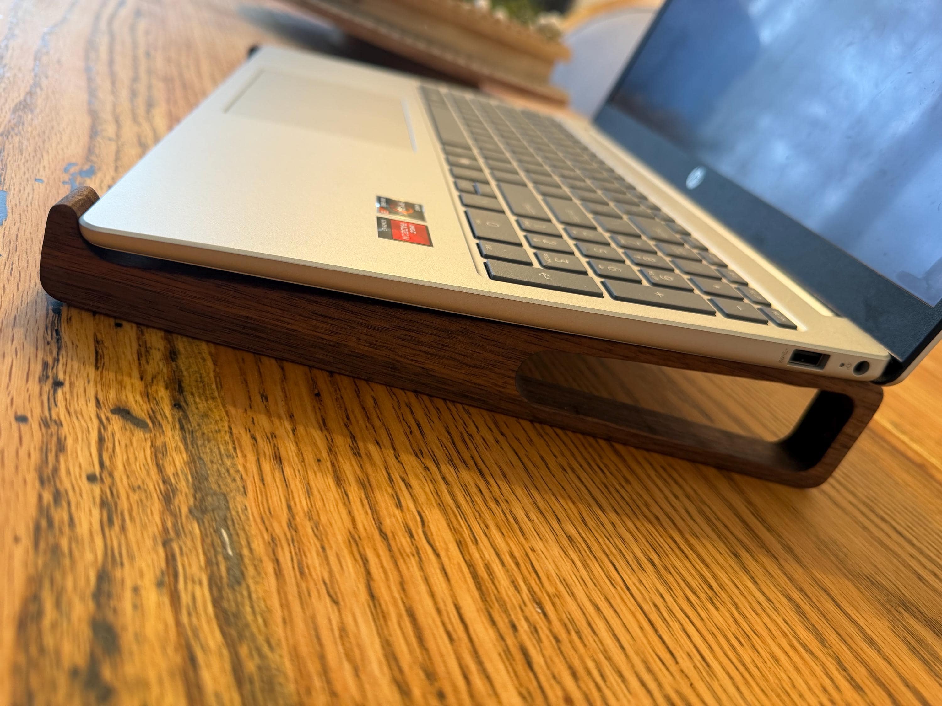 Handmade Walnut Laptop Stand Risers | Ergonomic Wood Lift, Set of 2 - Etsy