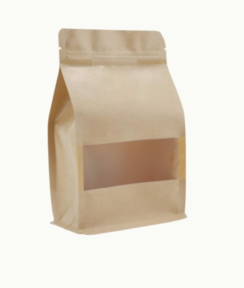 Kraft Stand up Pouch Bag,zip Lock Stand up Bag 50pcs(5.6"x 3.1"x 9.4 ...