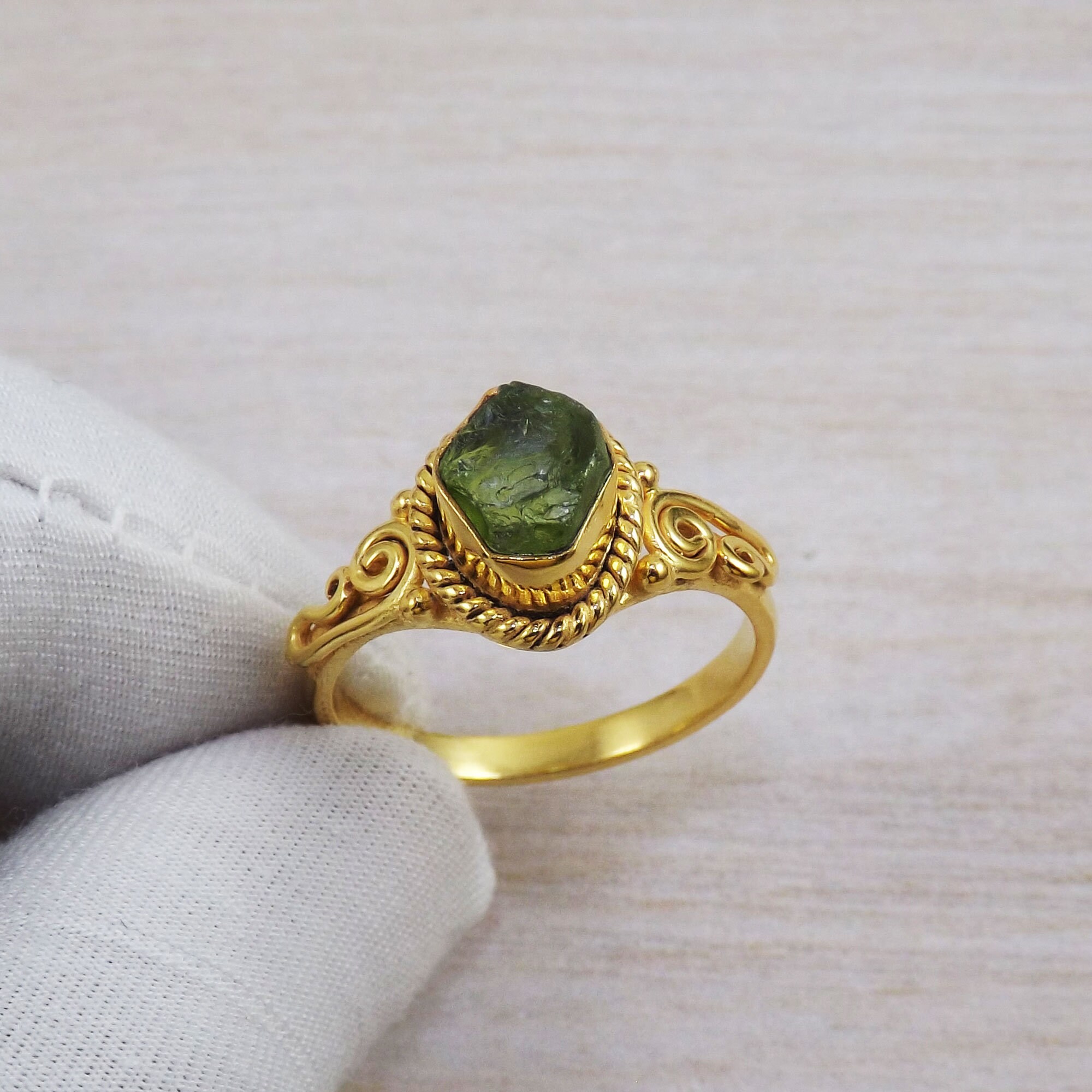 Green Stone Rings