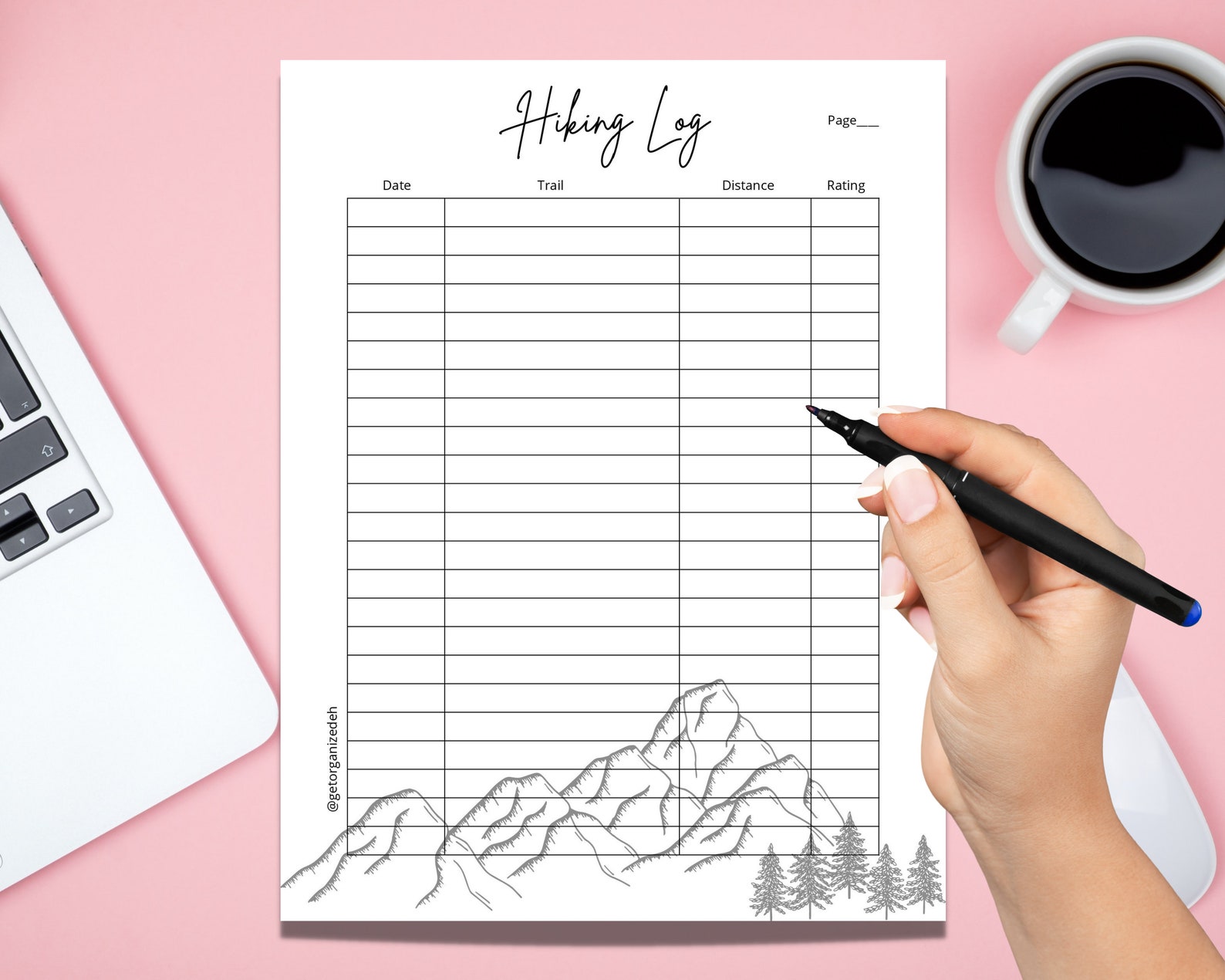 Hiking Journal Template Printable Word Searches