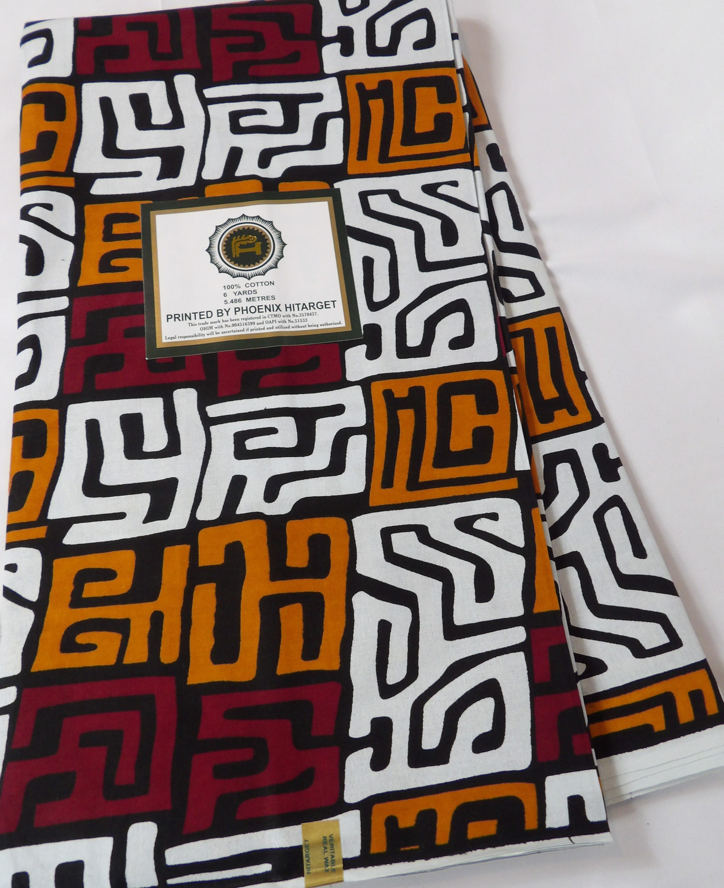 African Kuba Print Fabric, Mudcloth, Kitenge, Ankara by the Yard ...