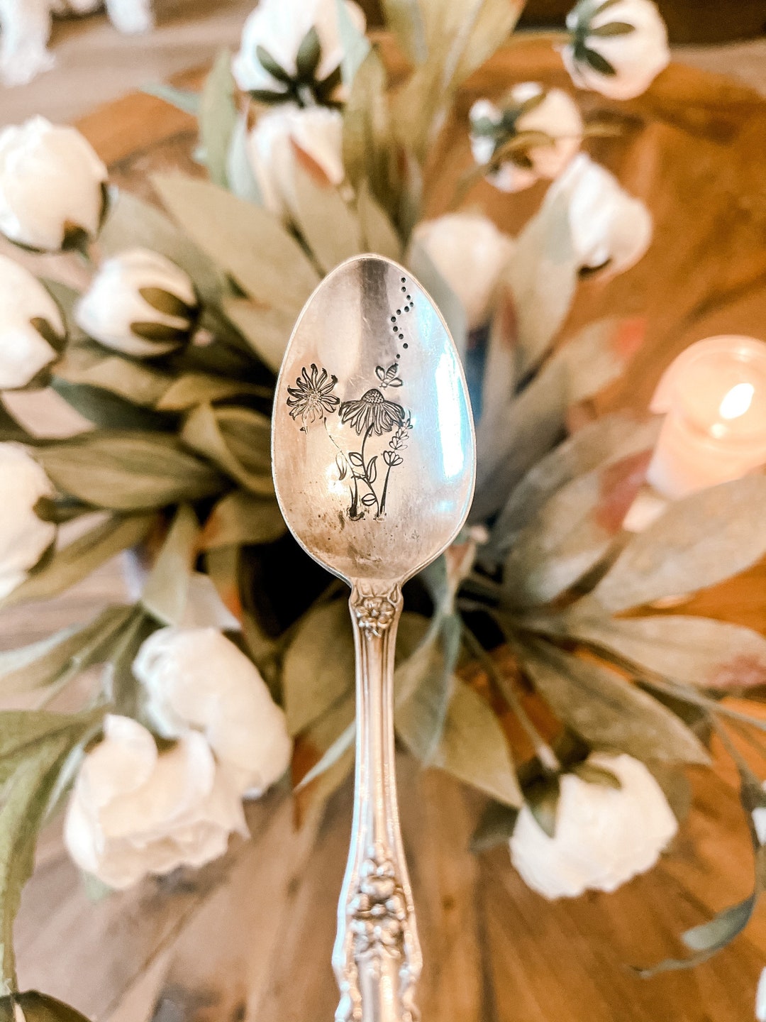 Hand Stamped Silverplated Spoon, Custom Gift for Mom, Personalized Gift ...