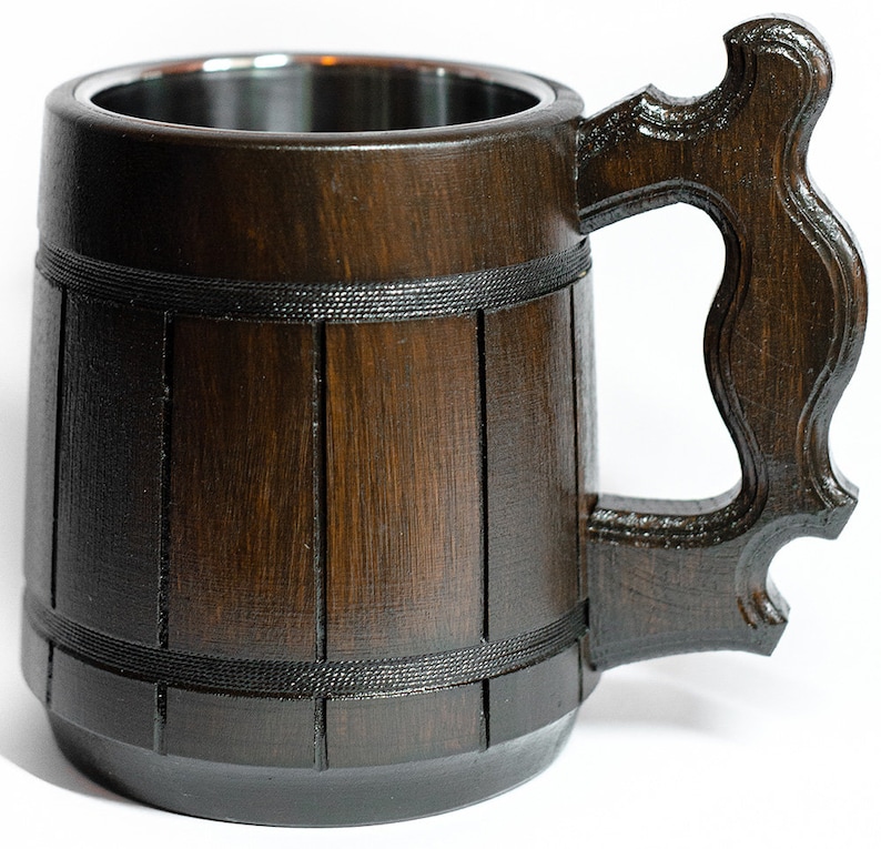 Handmade Wood Mug 20 Oz 0.6L Wood Carving Beer Mug of Wood - Etsy Australia