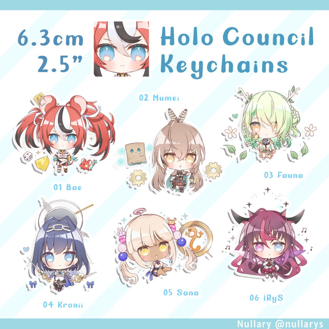 Hololive Council & Hope Vtuber Keychains - Etsy Ireland