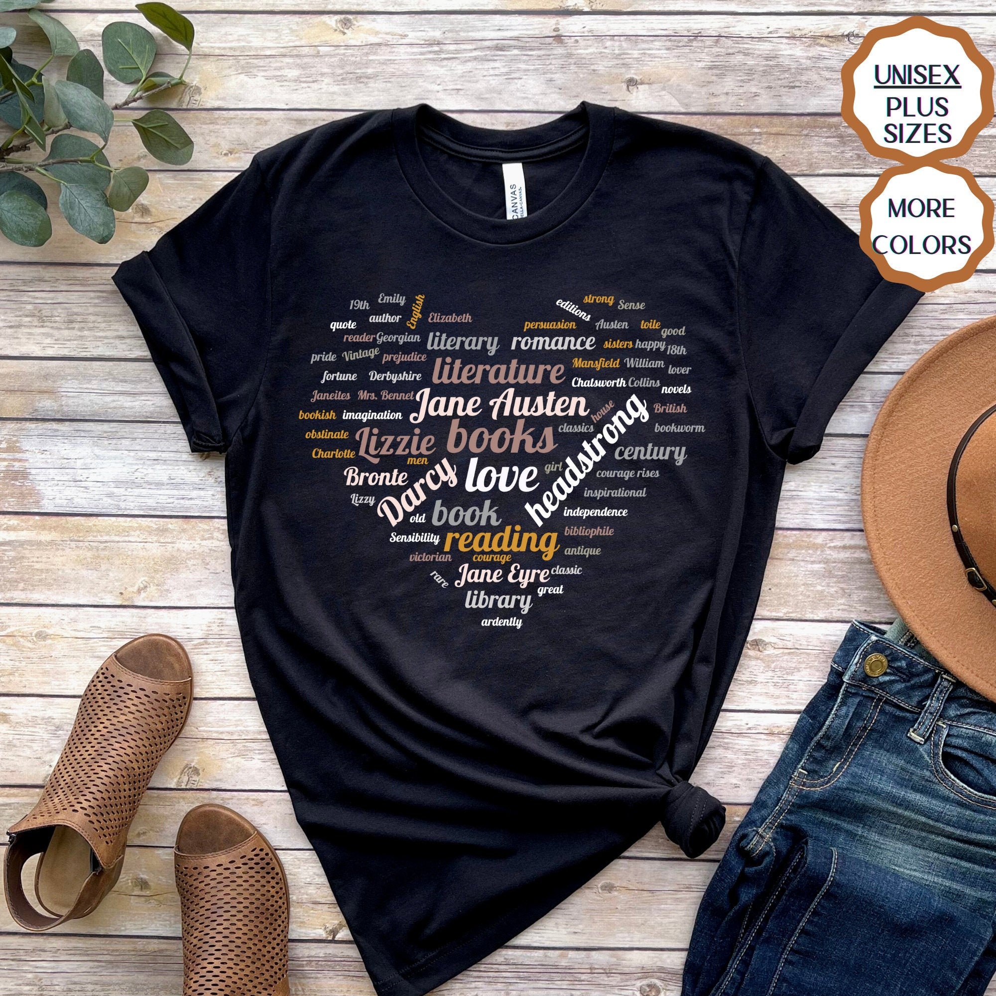 Jane Austen Shirt Book Lover Gift Librarian Bookworm | Etsy