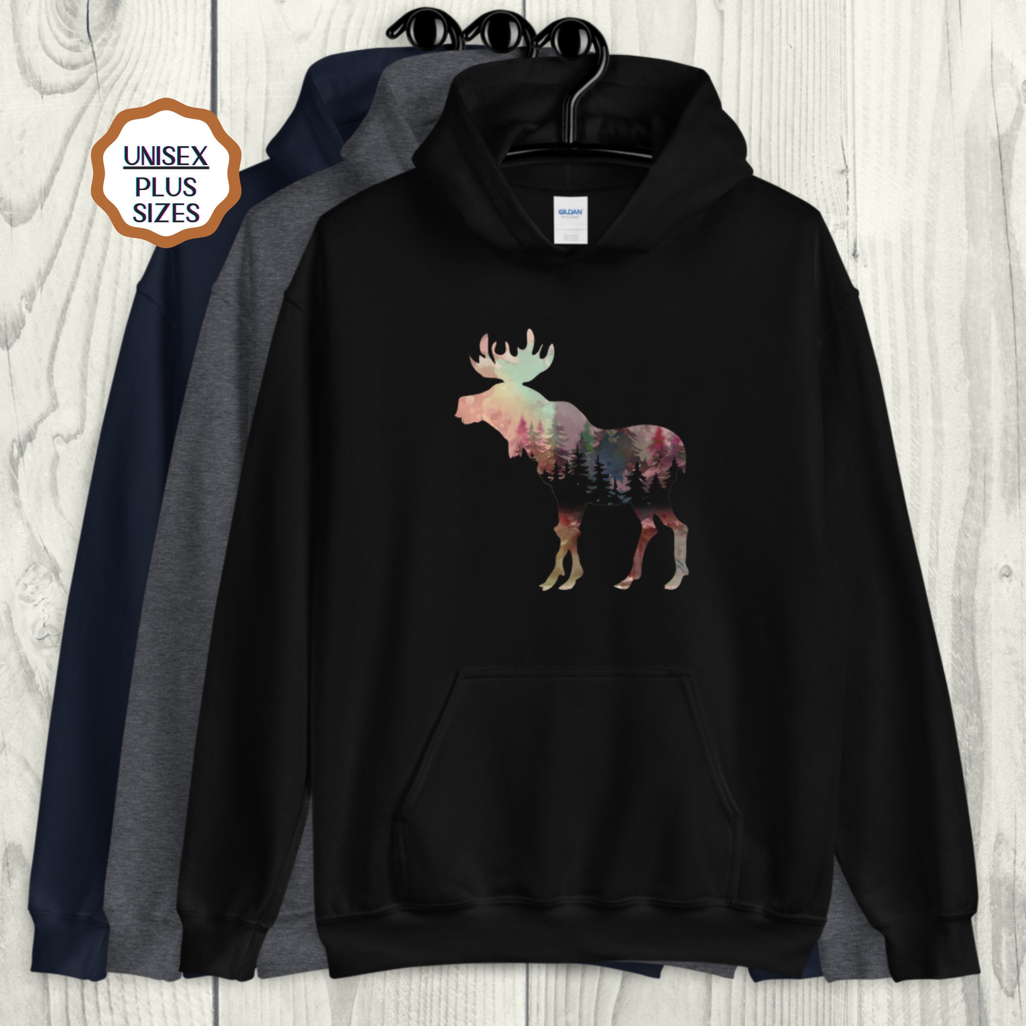 Moose Hoodie Moose Shirt Moose Gift Wildlife Sweatshirt - Etsy