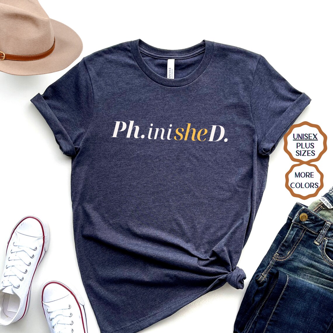 Phd Graduation Gift . Phd Tshirt for Her, Phinished Shirt, PHD Student ...