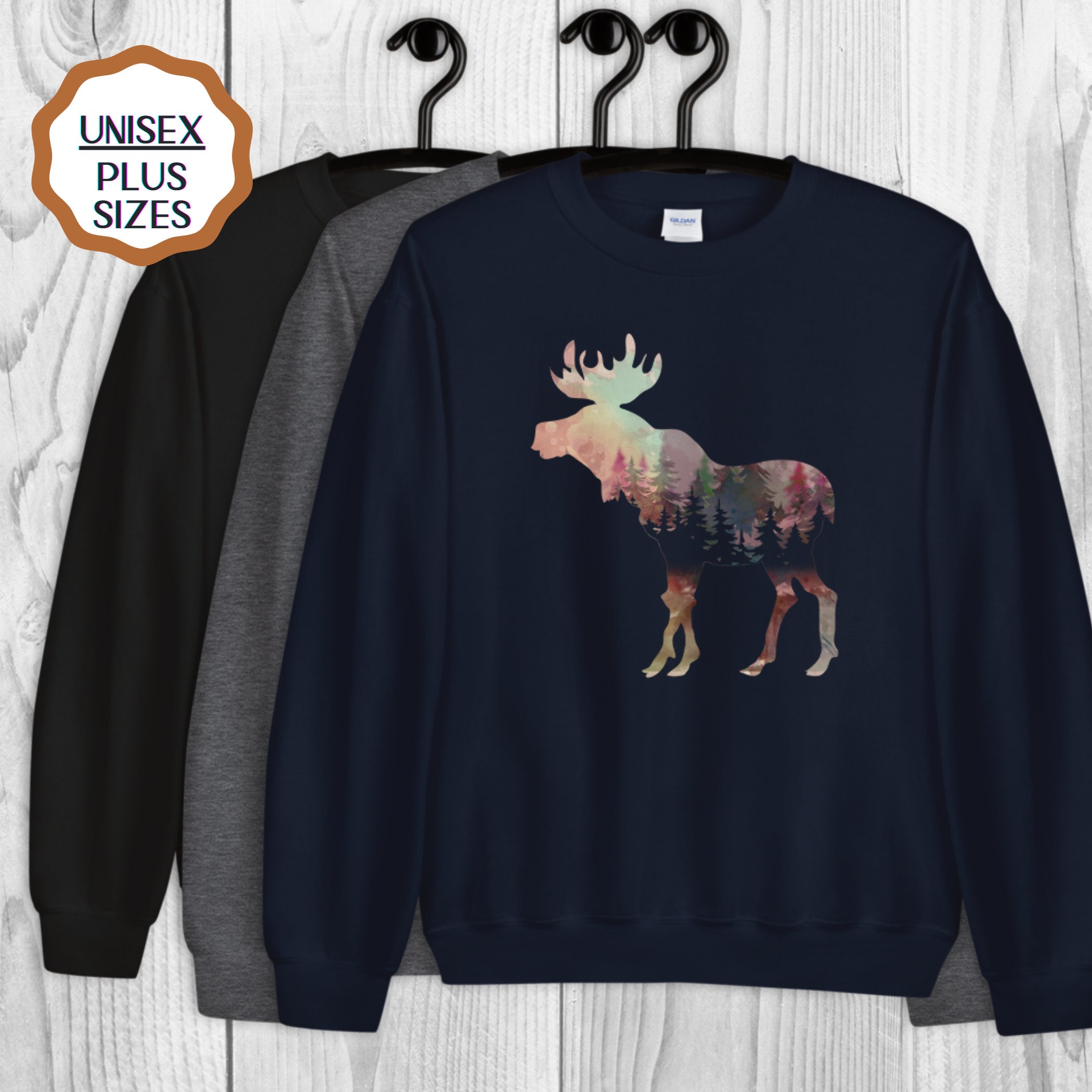 Moose Hoodie Moose Shirt Moose Gift Wildlife Sweatshirt - Etsy