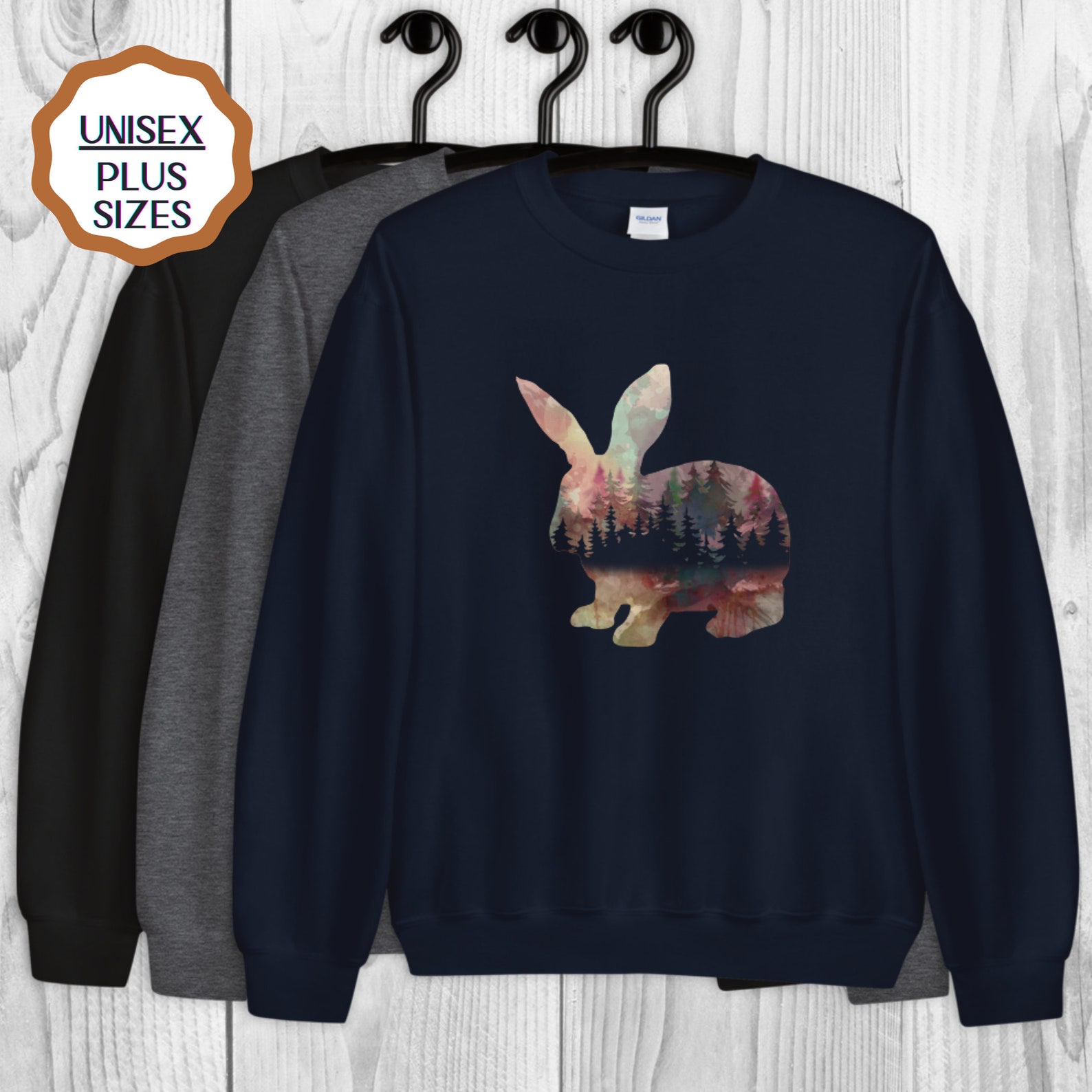 Rabbit sweatshirts for women gifts for rabbit lovers Rabbit | Etsy