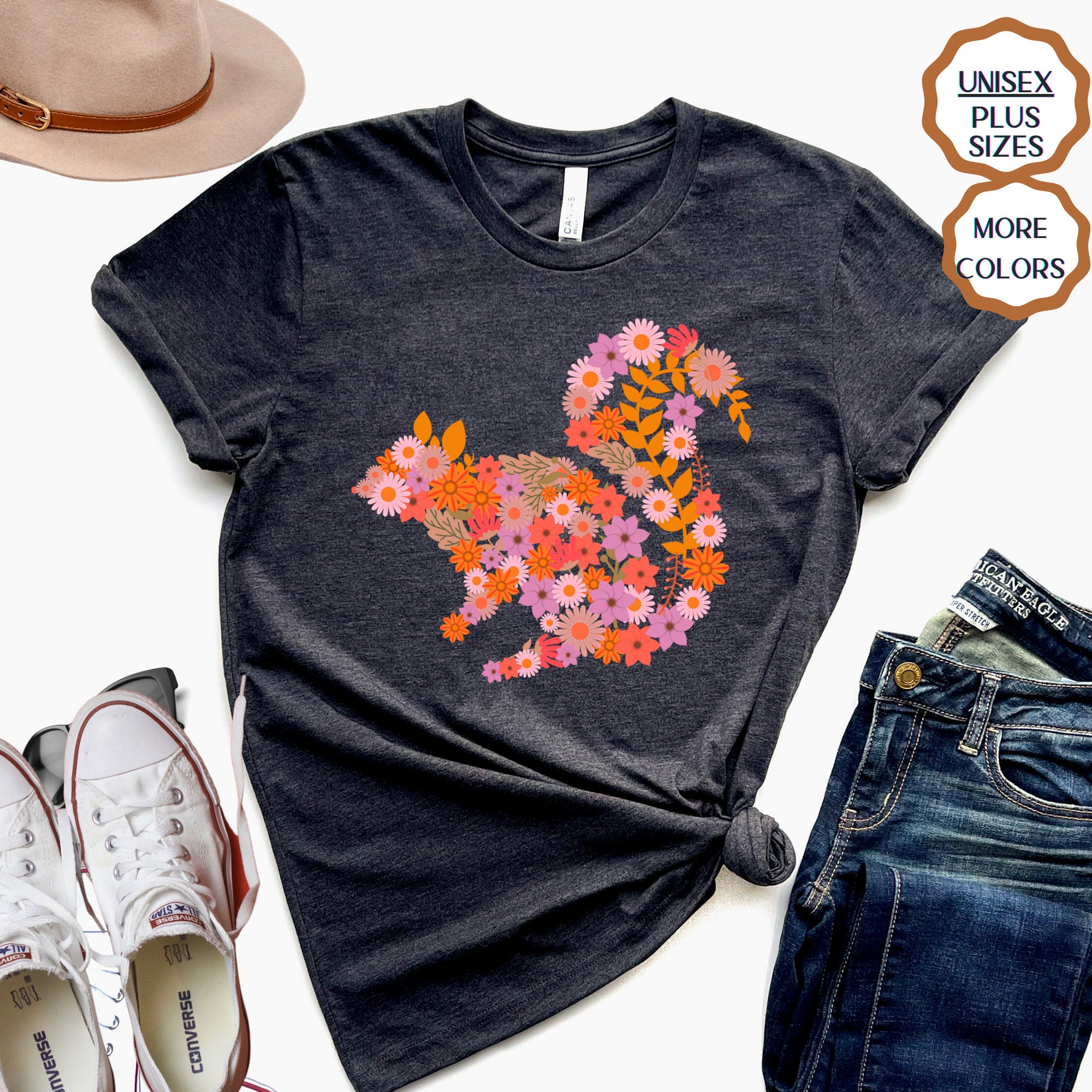 Squirrel Shirt Floral Animal Wildlife Gift for Squirrel Lover | Etsy