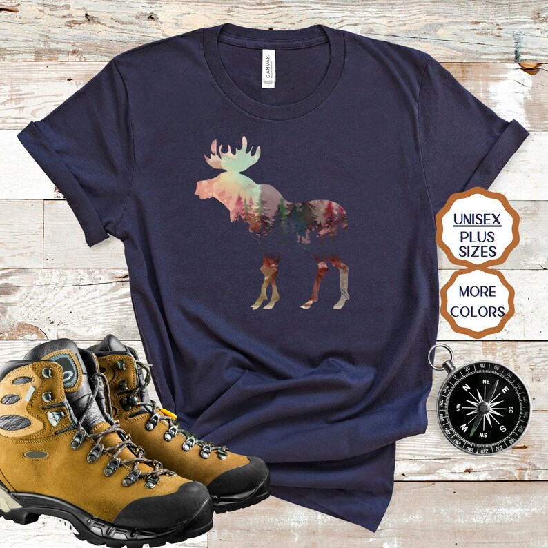 Womens Moose Hoodie Moose Shirt Moose Gifts Wildlife Sweatshirt Caribou ...