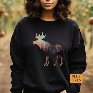 Moose Hoodie, Moose Shirt, Moose Gift, Wildlife Sweatshirt, Moose ...