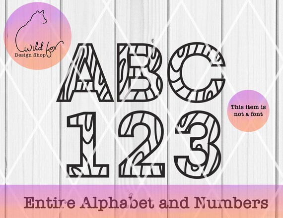 Wood Letters Svg Wood Letters Clip Art Bundle Wood Numbers | Etsy