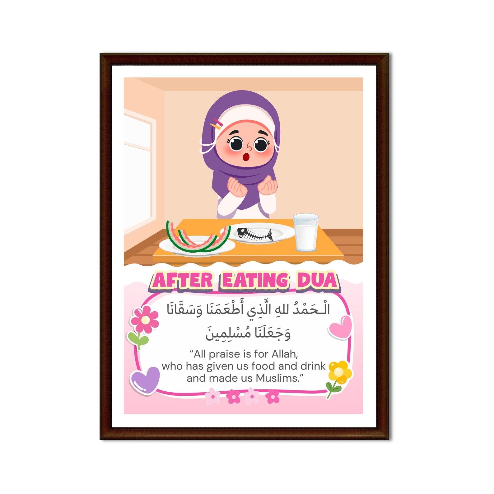After Eating Dua for Kids | Islamic Food Dua Wall Art | Muslim ...